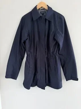 Lands' End | Jackets & Coats | Lands End Navy Blue Rain Jacket Womens ...
